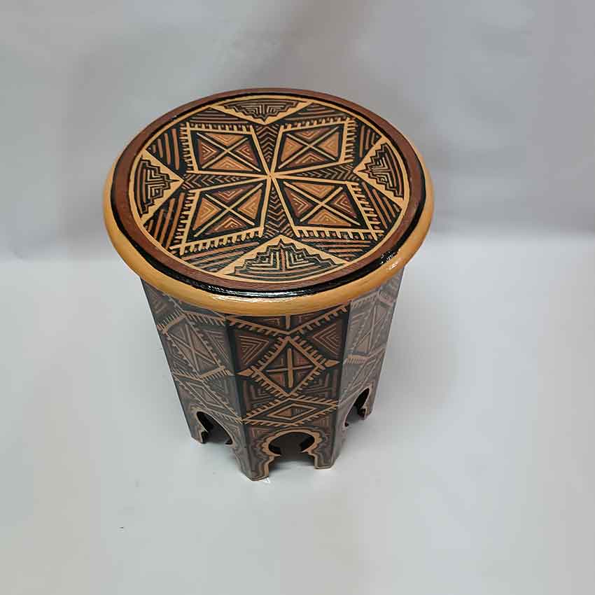 Rabat Royale - Moroccan Wooden Table - Art Toubkal